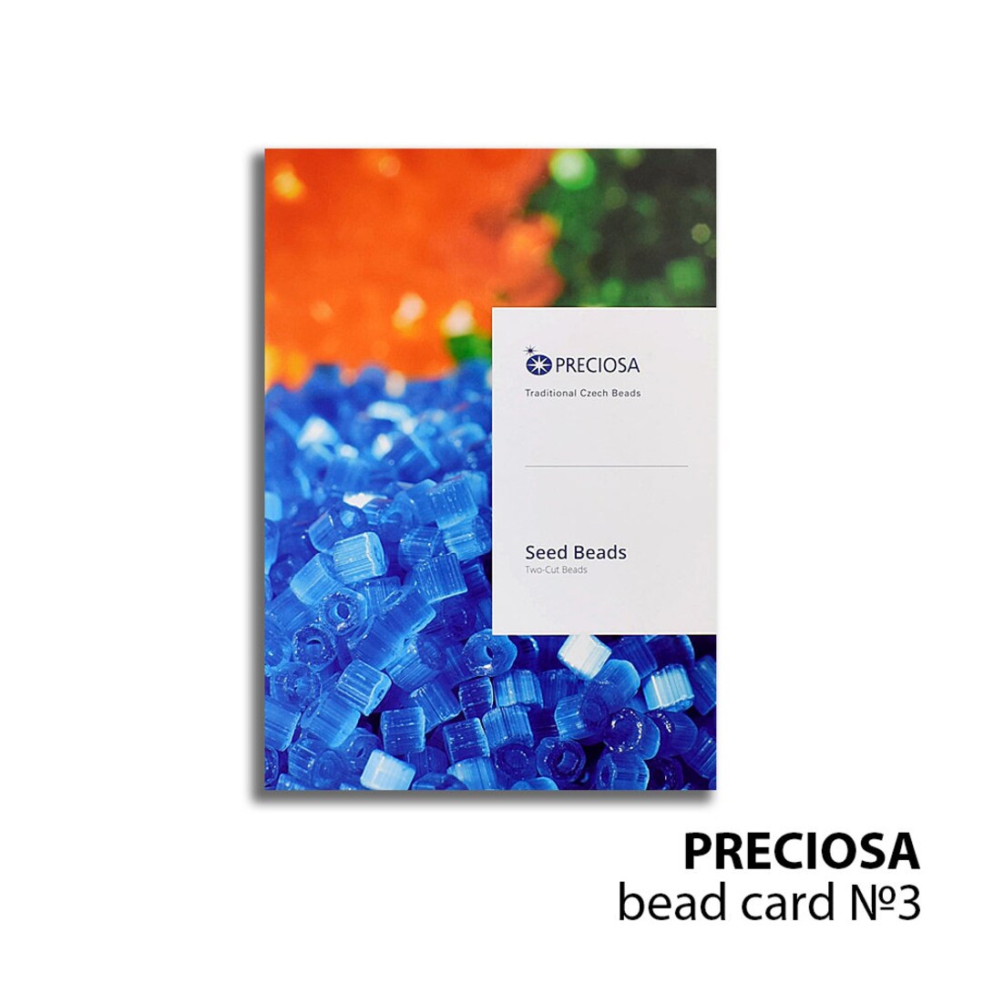 Preciosa Ornela Bead Sample Card, Bead Sample Card, Types of Beads ...