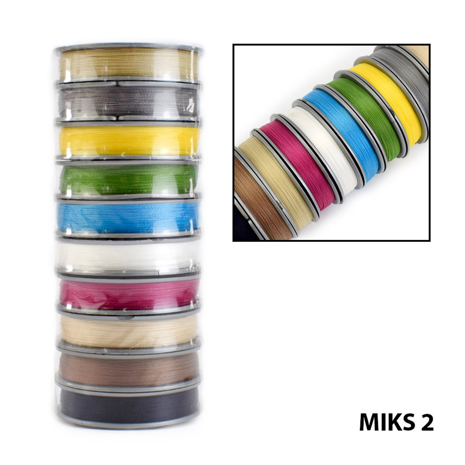 Beading Thread Set, 10 Spools of 100/200m Colored Polyester Thread ...