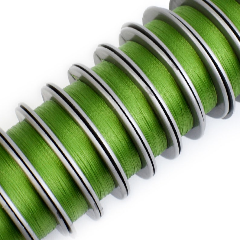 Strong Green Olive Thread for Beadworks, Thread Set Pack of 10, 100/200 ...