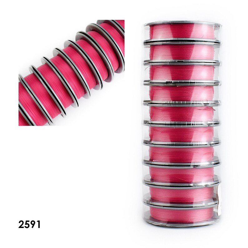 Pink Color Beading Threads, Strong Thread for Beadworks, Thread Set ...