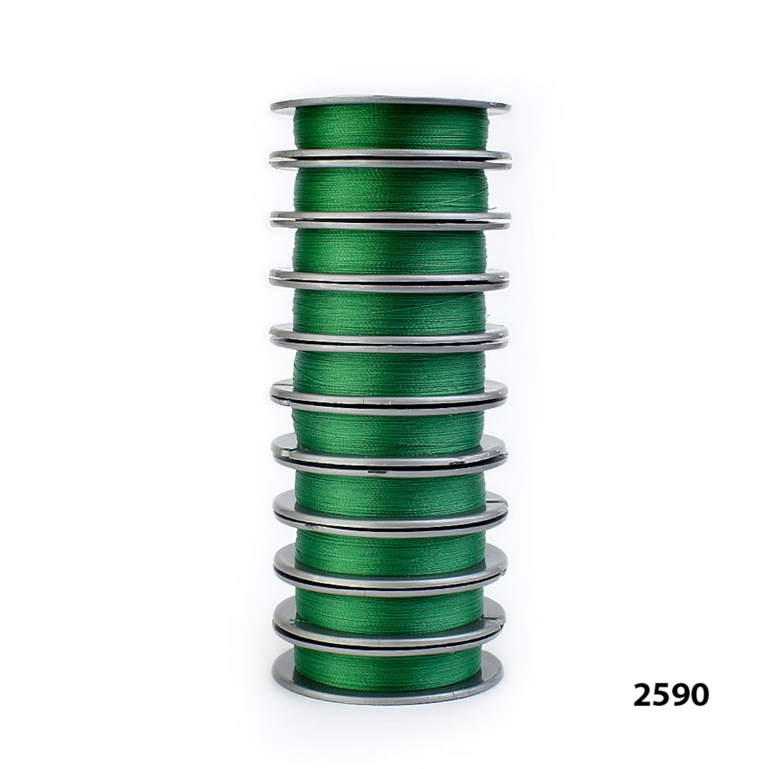 Thin Thread Set Pack of 10, 100/200 Meter Spools, Strong Beading Green ...