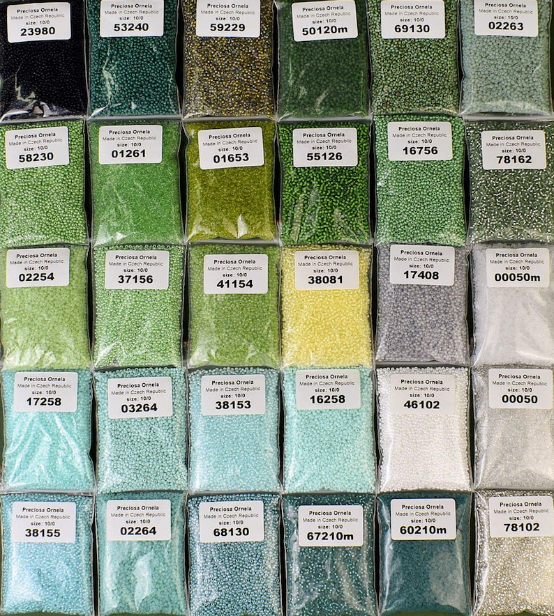 Preciosa Czech Glass Seed Beads 2mm 10/0 – DIY Jewelry Making (4800 Pcs ...