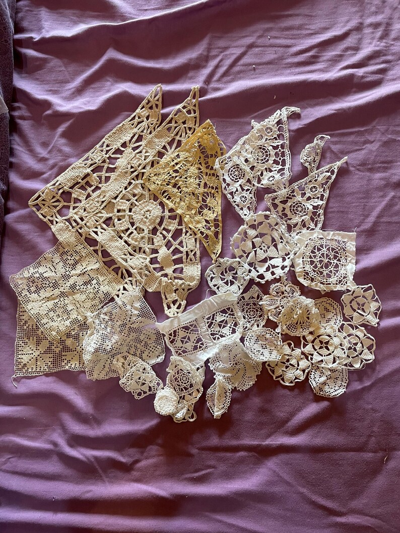 Bundle of Vintage Lace Appliqués & Patches - Etsy