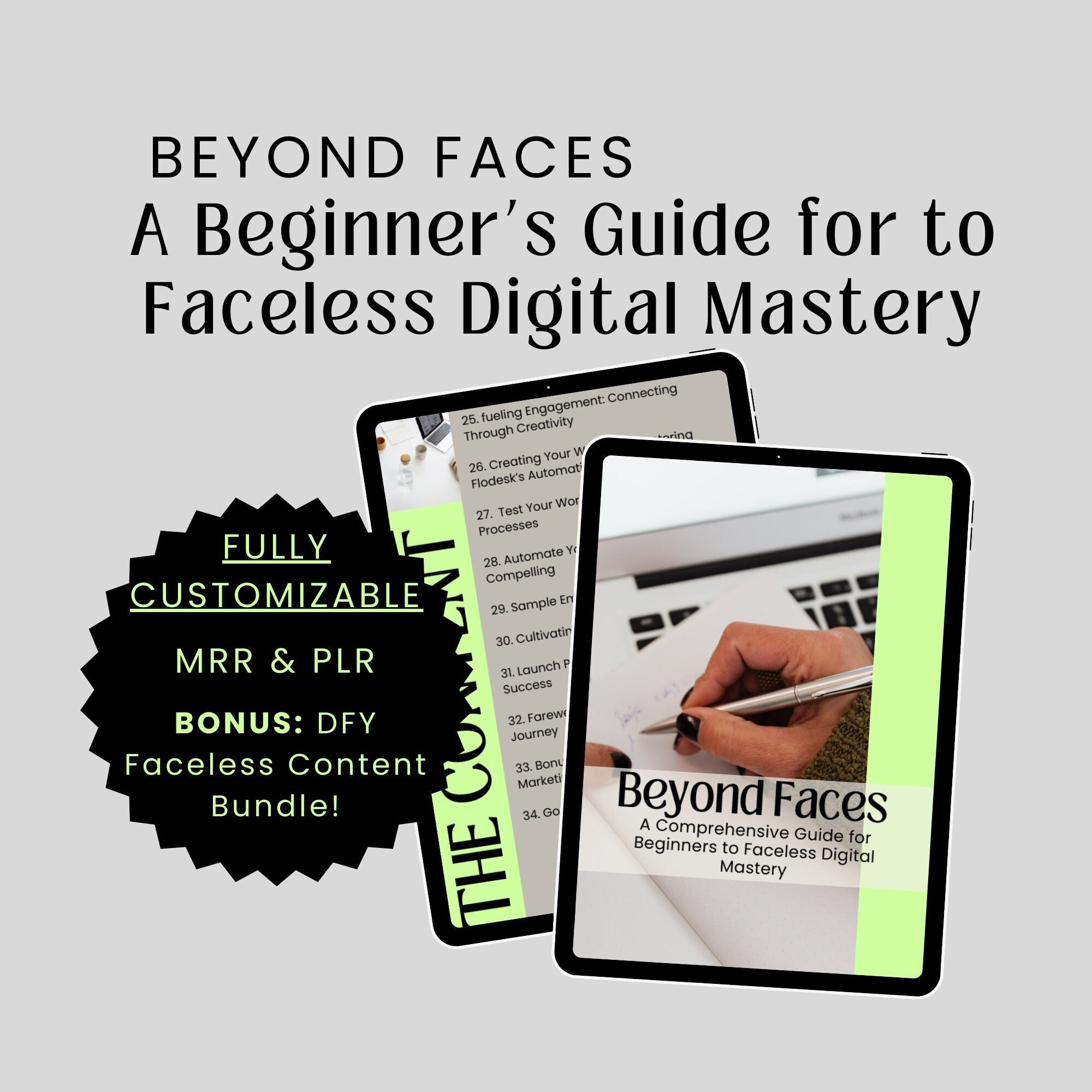 Faceless Marketing Beginners Guide With PLR, MMR and Canva Templates ...