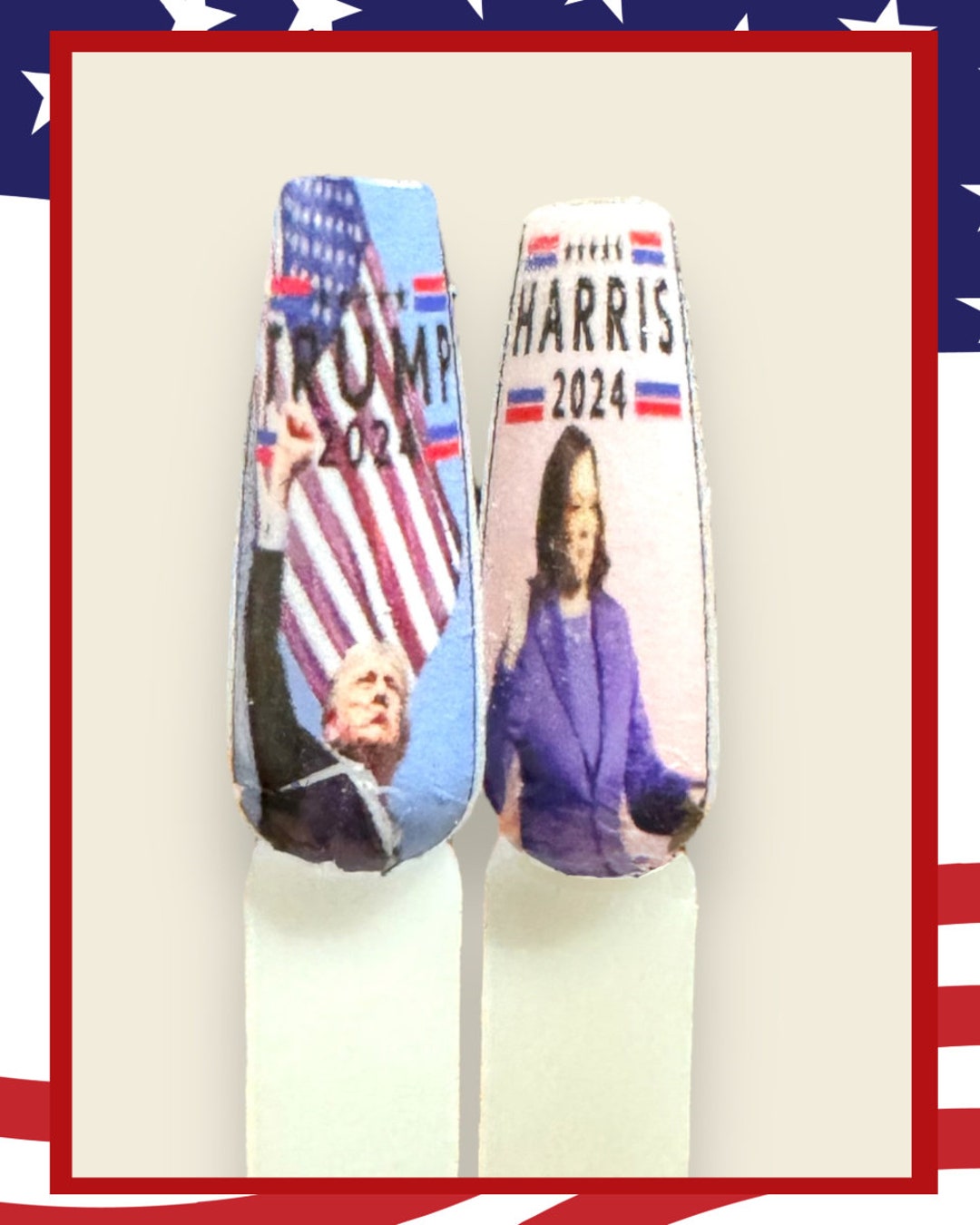 Trump Harris Presidential Nail Transfers - Etsy