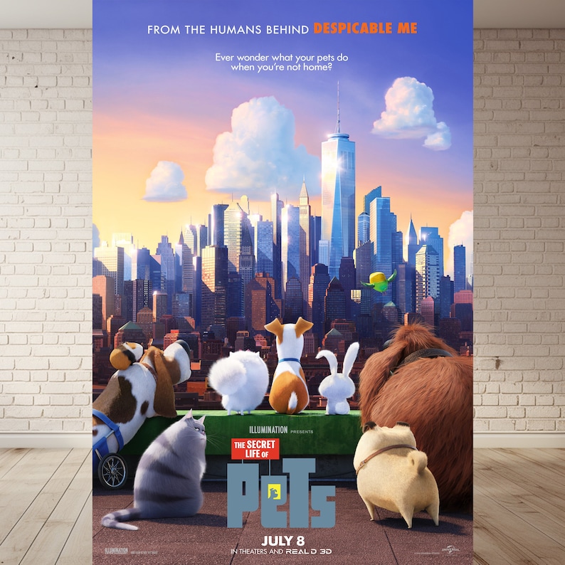 The Secret Life of Pets Movie Poster,film Fan Collectibles,vintage ...