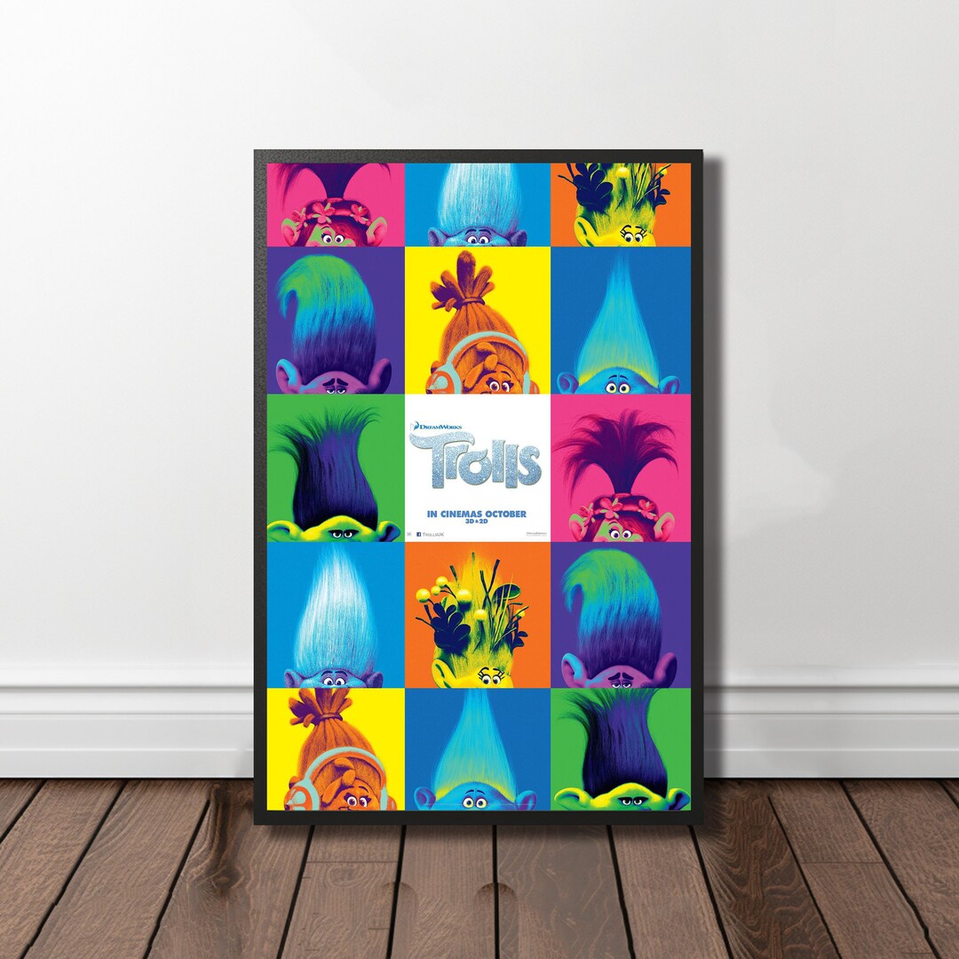 Trolls Movie Poster,film Fan Collectibles,vintage Movie Poster,home ...
