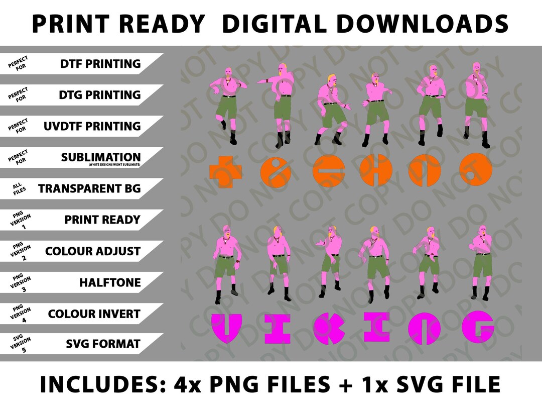 Technoviking VII Png Bundle, SVG Files, Digital Downloads - Etsy