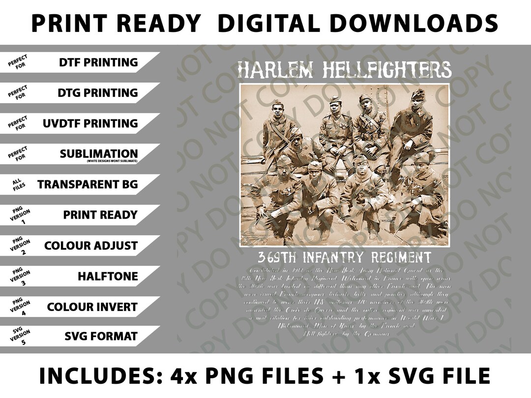 Harlem Hellfighters 369th Infantry Regiment Shirt, Black History Png ...