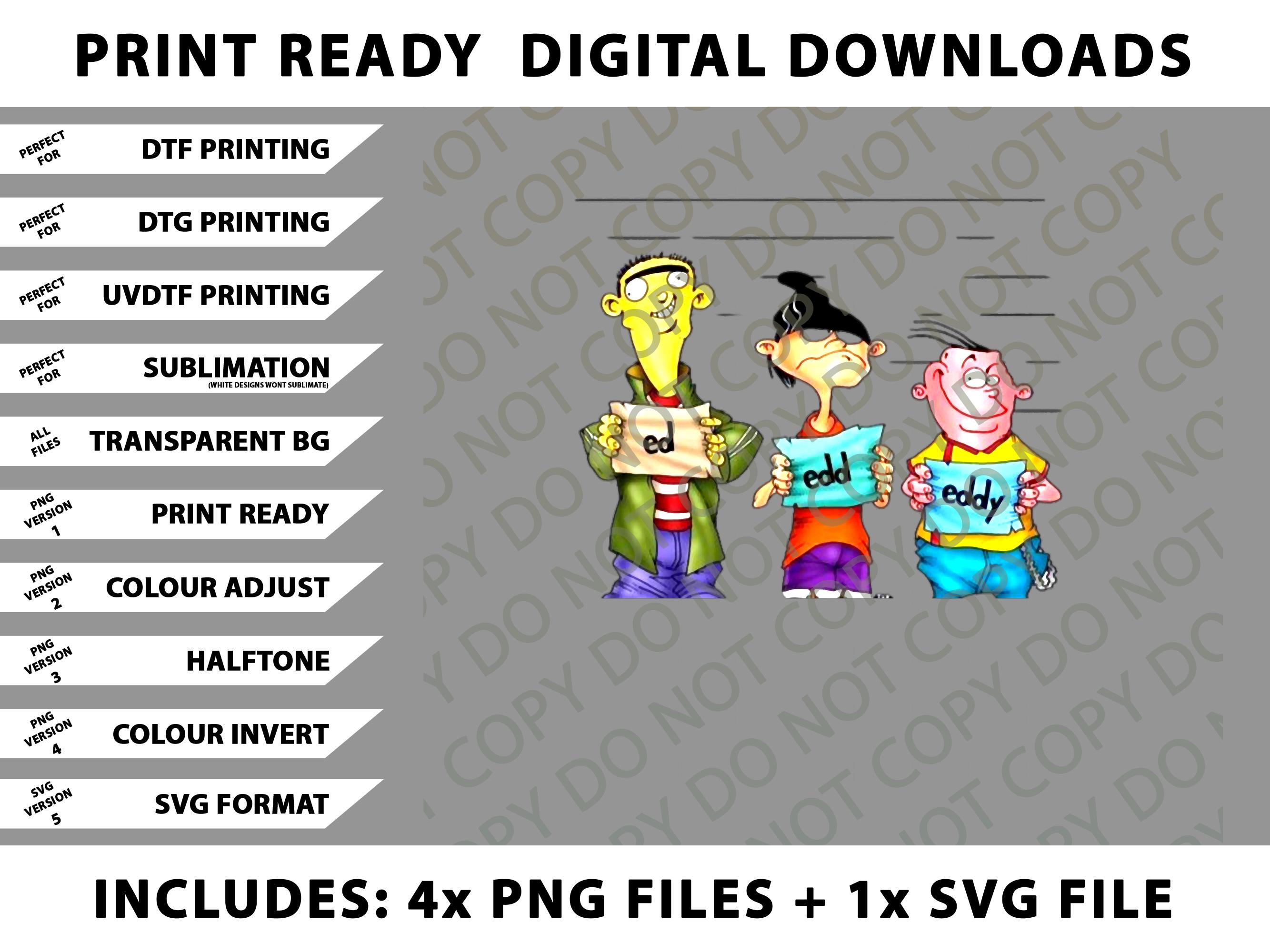 Ed Edd Eddy in Prison Png Bundle, SVG Files, Digital Downloads - Etsy