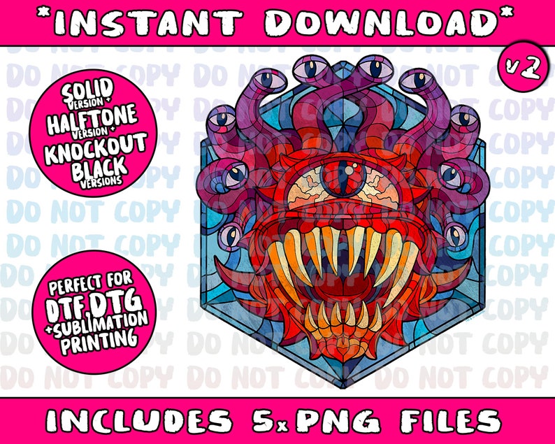 Dungeons & Dragons Beholder Stained Glass Png Bundle, Trending Png ...