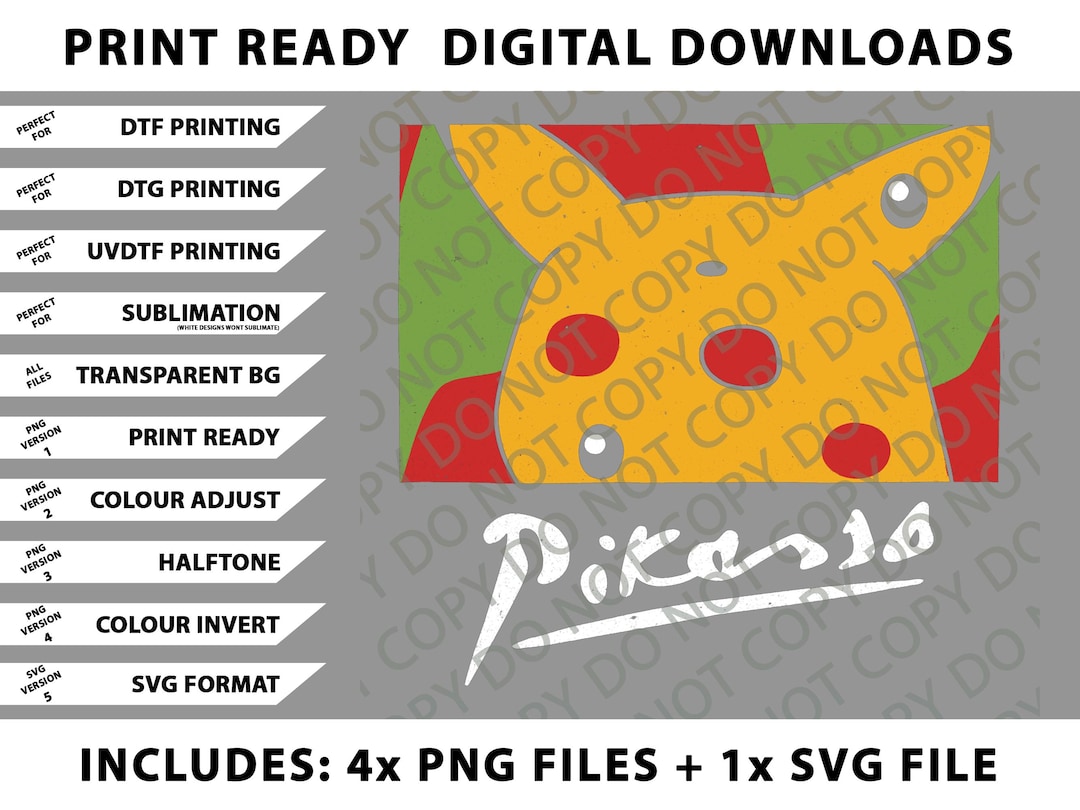 Pablo Pikasso Png Bundle, SVG Files, Digital Downloads - Etsy
