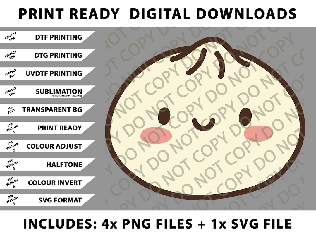Kawaii Bao Png Bundle, SVG Files, Digital Downloads - Etsy