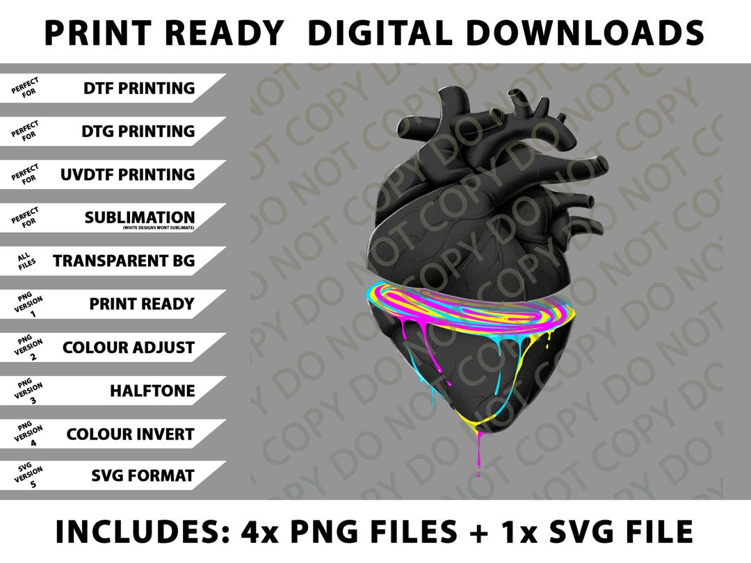 Bleeding Heart Png Bundle, SVG Files, Digital Downloads - Etsy