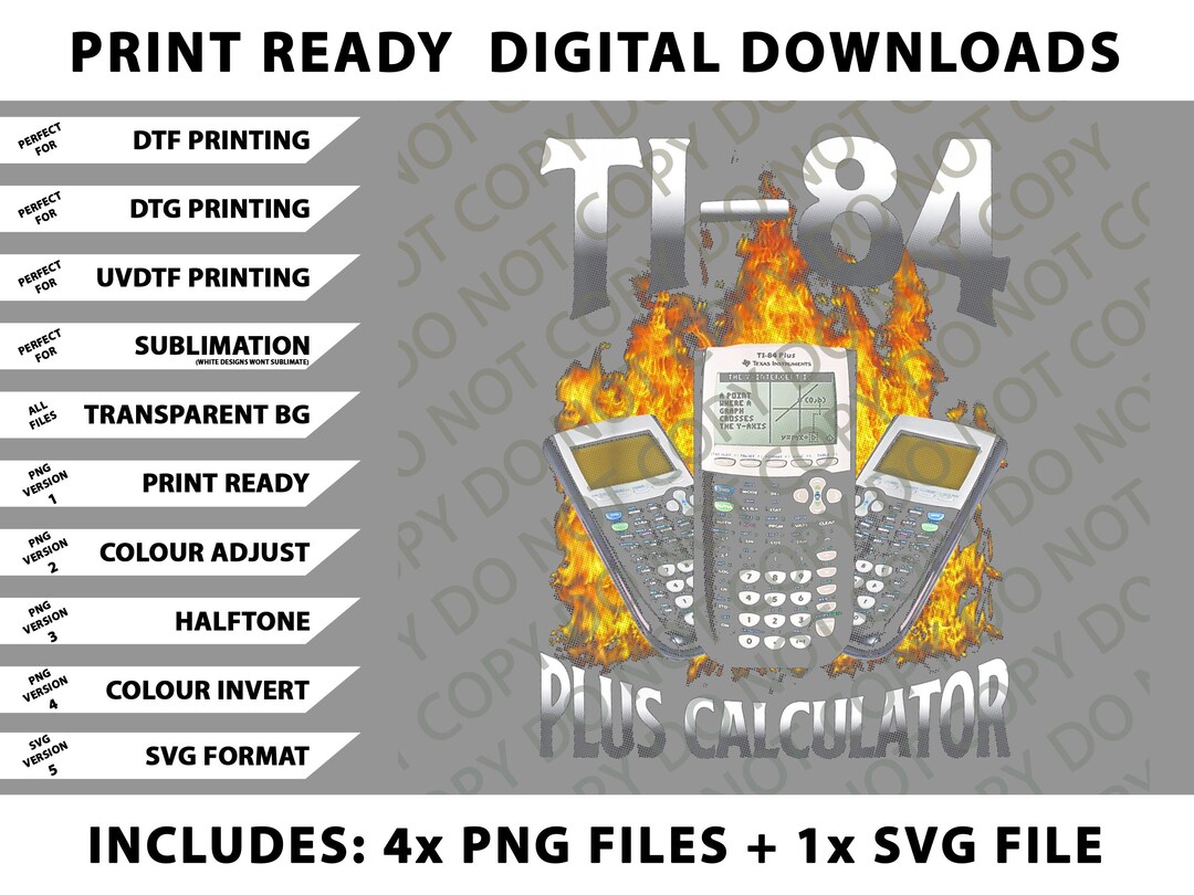 Scientific Calculator Shirt, TI-84 Plus Calculator Png Bundle, SVG ...