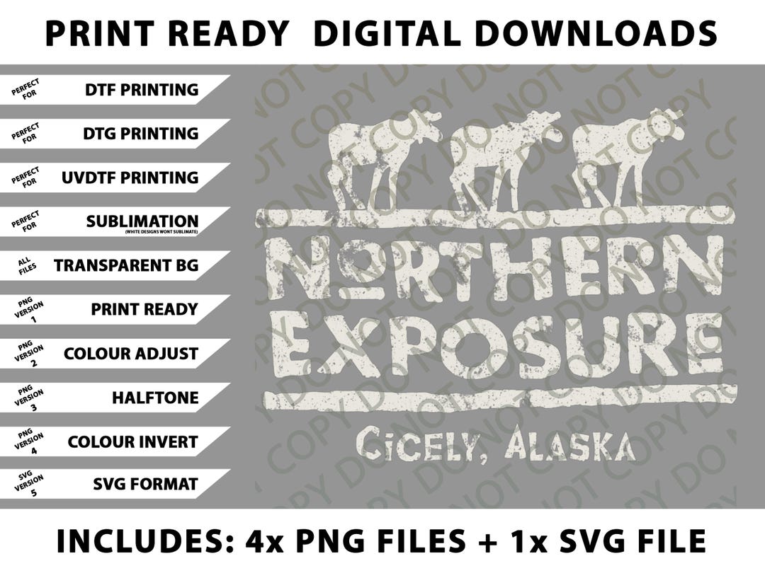 Northern Exposure Logo Worn Png Bundle, SVG Files, Digital Downloads - Etsy