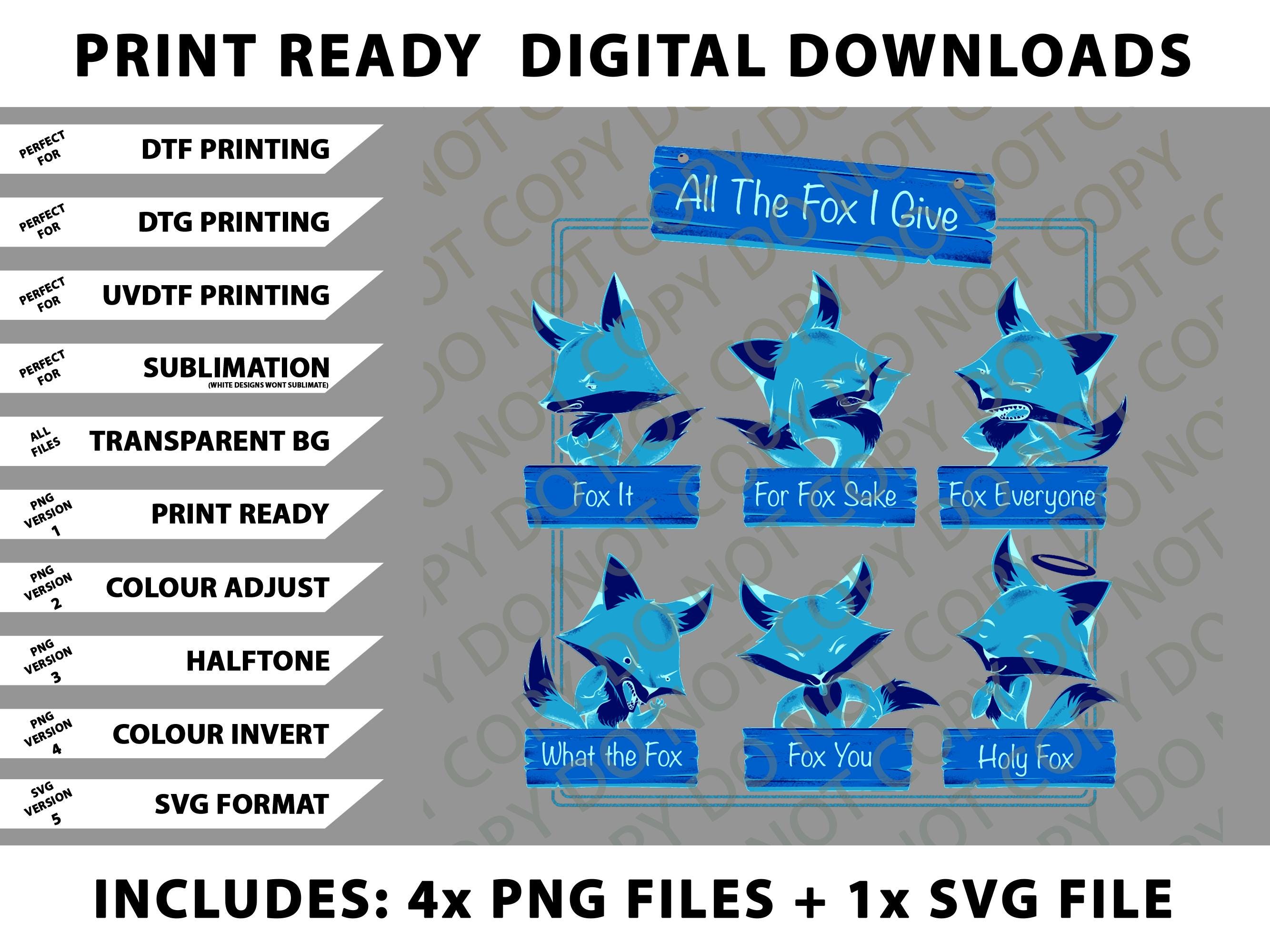 All the Fox I Give Png Bundle, SVG Files, Digital Downloads - Etsy