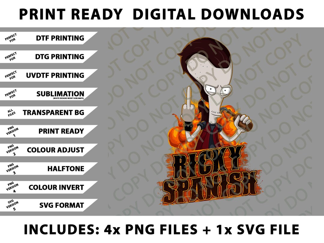 Ricky Spanish Png Bundle, SVG Files, Digital Downloads - Etsy