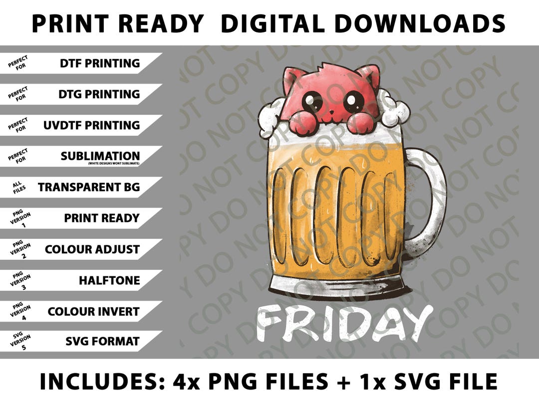 Friday Png Bundle, SVG Files, Digital Downloads - Etsy