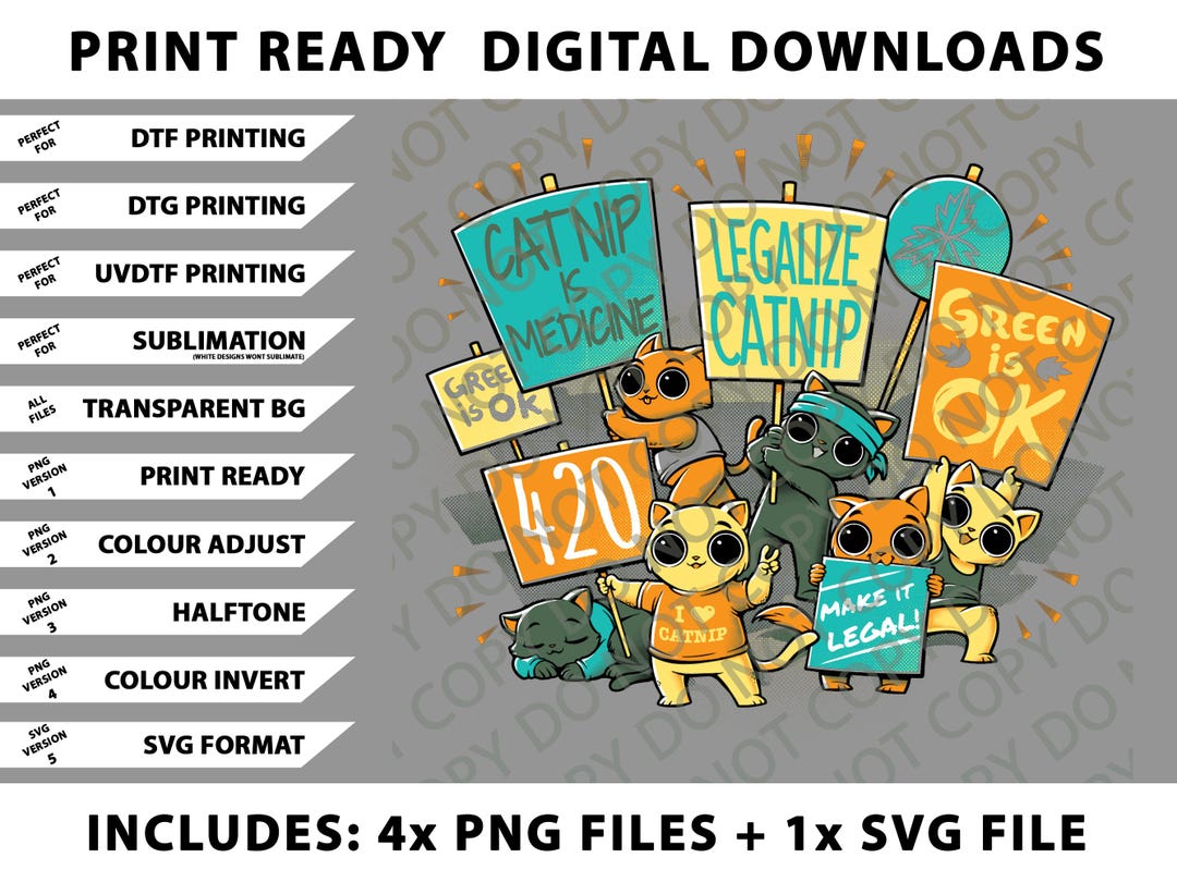 Legalize Catnip Png Bundle, SVG Files, Digital Downloads - Etsy