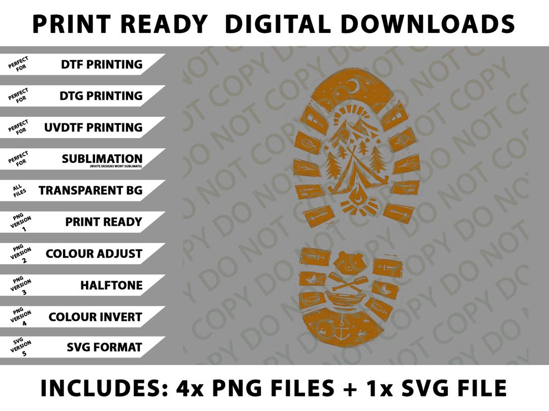 I Love Camping Boot Stamp Png Bundle, SVG Files, Digital Downloads - Etsy