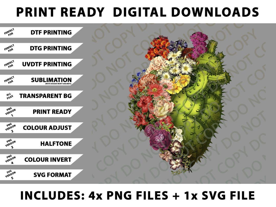 Healing Heart Png Bundle, SVG Files, Digital Downloads - Etsy