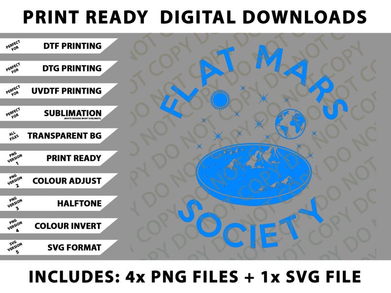 Flat Mars Society Png Bundle, SVG Files, Digital Downloads - Etsy
