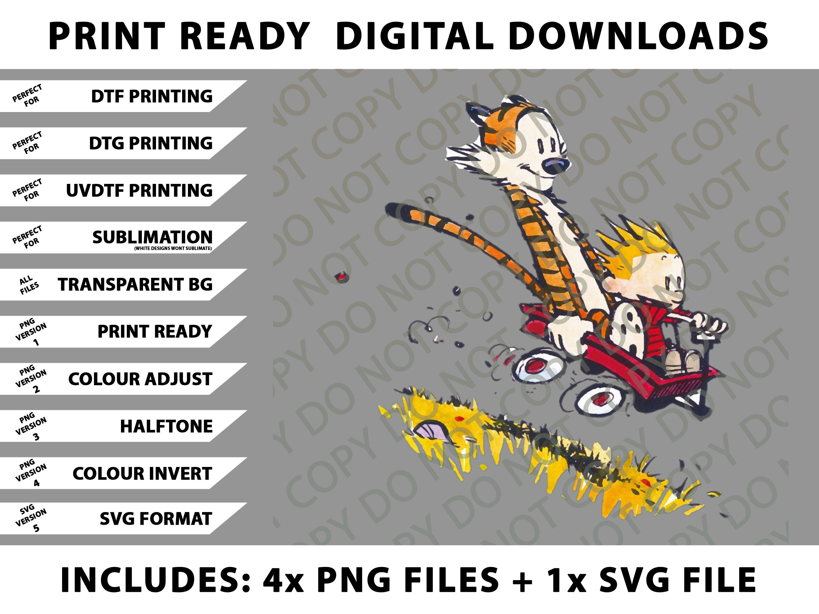 Funny Calvin and Hobbes 3 Png Bundle, SVG Files, Digital Downloads - Etsy