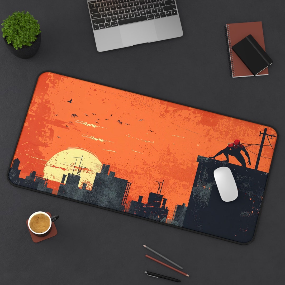Spider Guy Gaming Mouse Pad Retro Comic Book Gaming Desk Mat Desk Pad ...