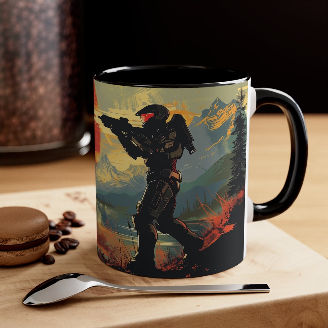 Master Chief Spartan Mug Game Coffee Mug Accent Coffee Mug 11oz Coffee ...