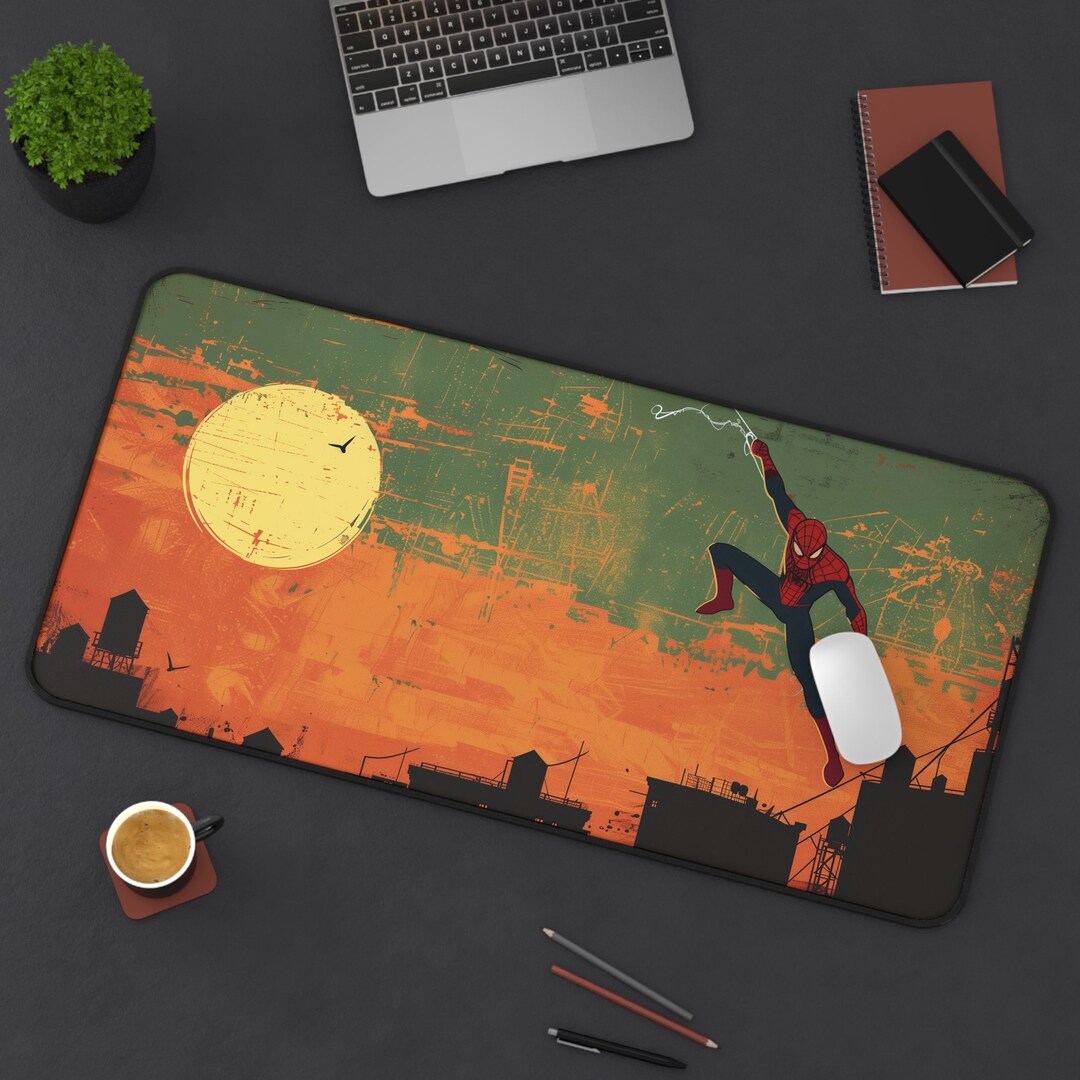 Spider Guy Gaming Mouse Pad Retro Comic Book Gaming Desk Mat Desk Pad ...