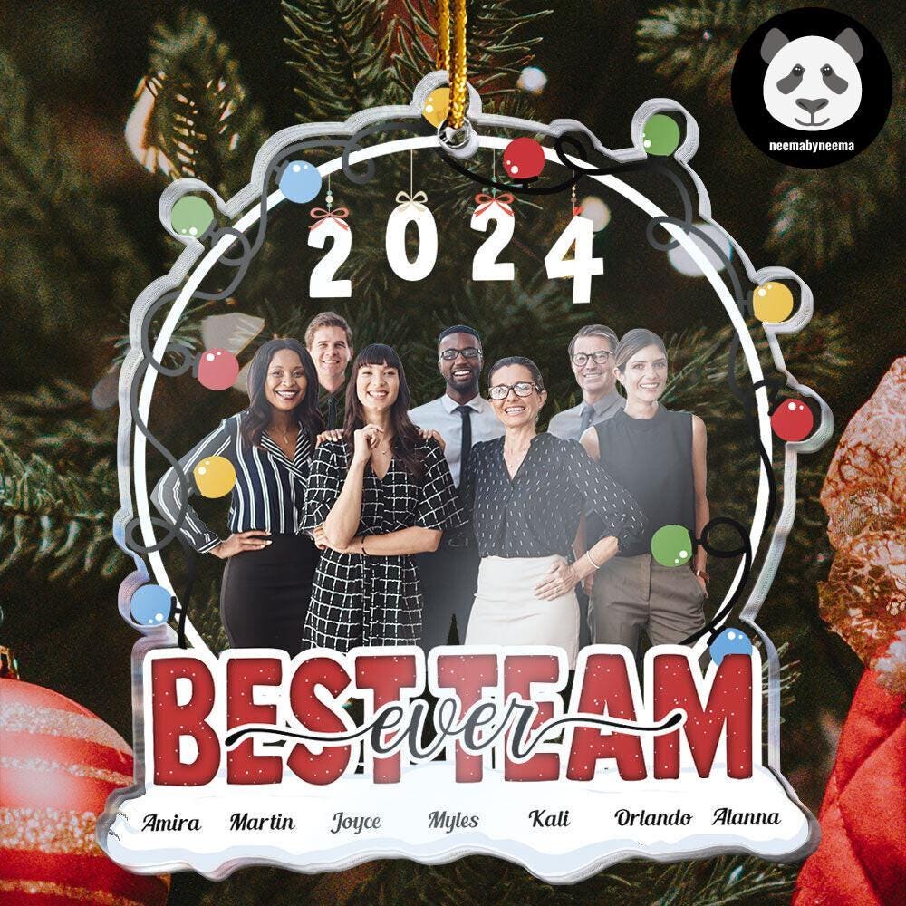 Best Team Ever Personalized Acrylic Photo Ornament ORNA1210 - Etsy