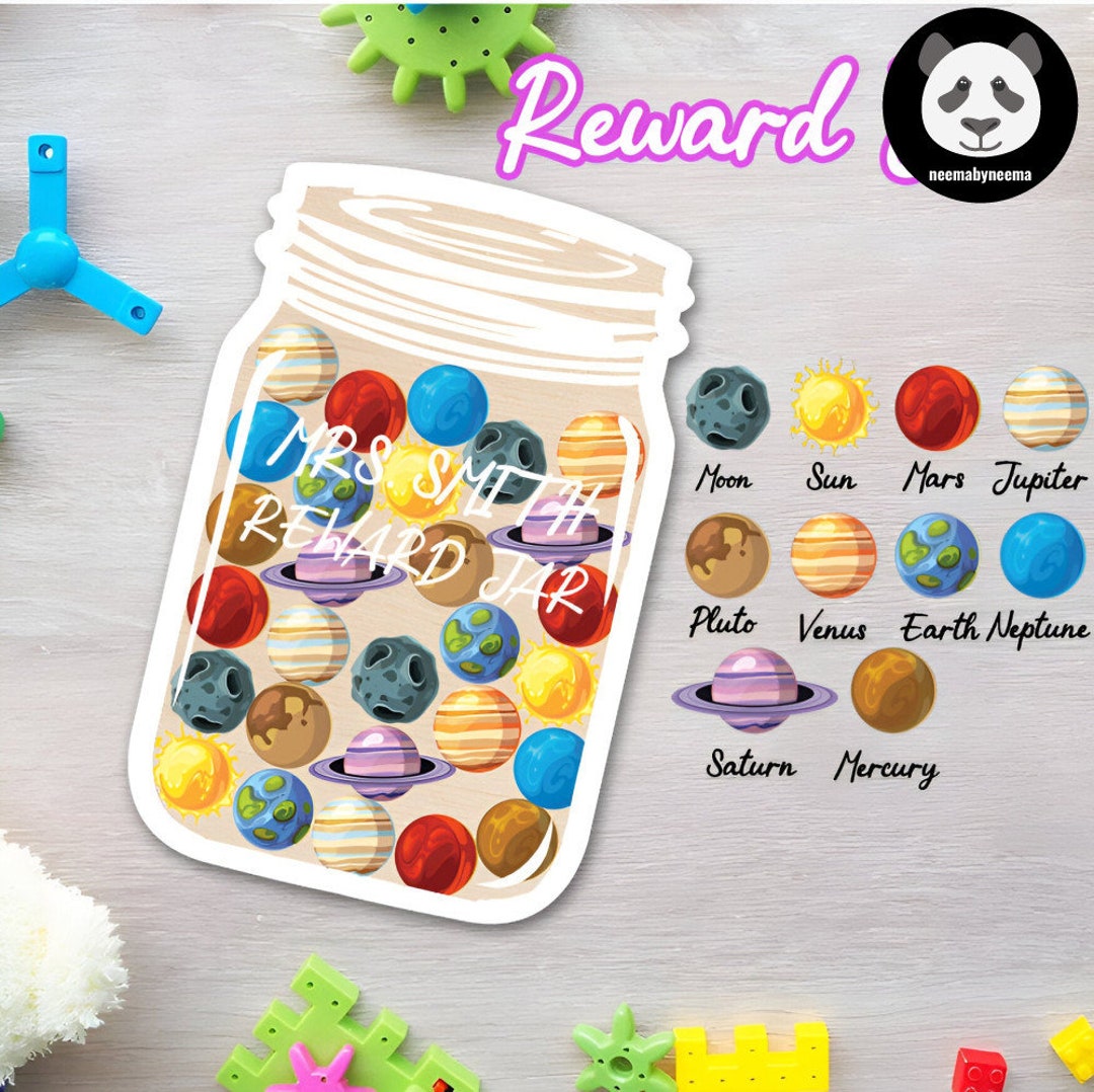 Personalized Planets in the Solar System Reward Jar REJAR - Etsy
