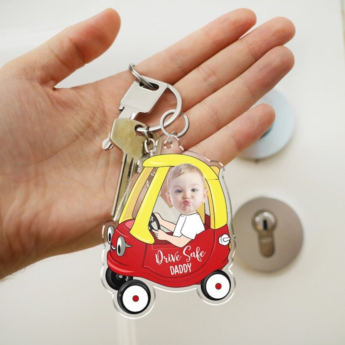 Fathers Day Gifts, Personalized Car Baby Photo Face Custom Acrylic ...