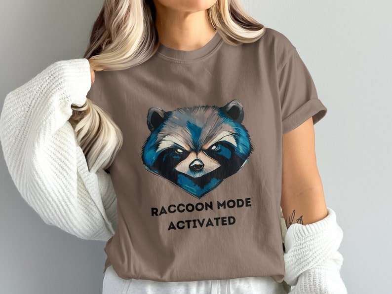 Raccoon T Shirt Comfort Colors Funny Feral Animal Shirt Retro Moon ...