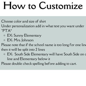 Custom PTA Shirt, Comfort Colors® Custom Pta T Shirt, Elementary Pta ...