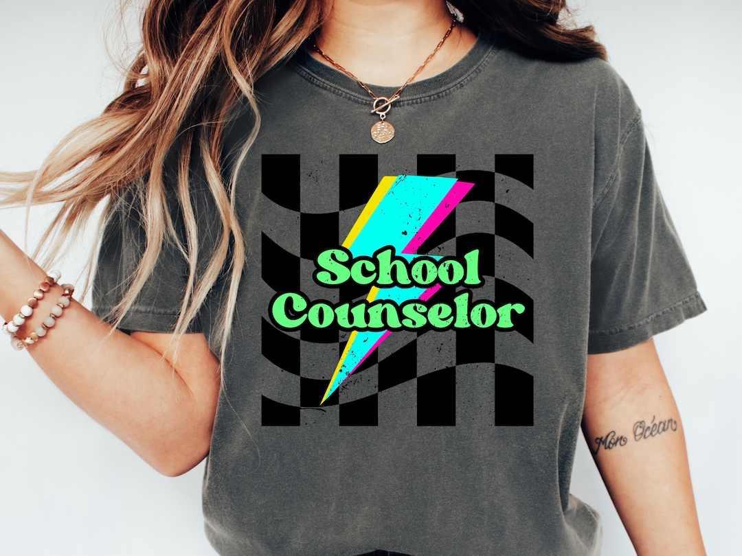 Retro School Counselor Shirt, Comfort Colors® School Counselor T Shirt ...