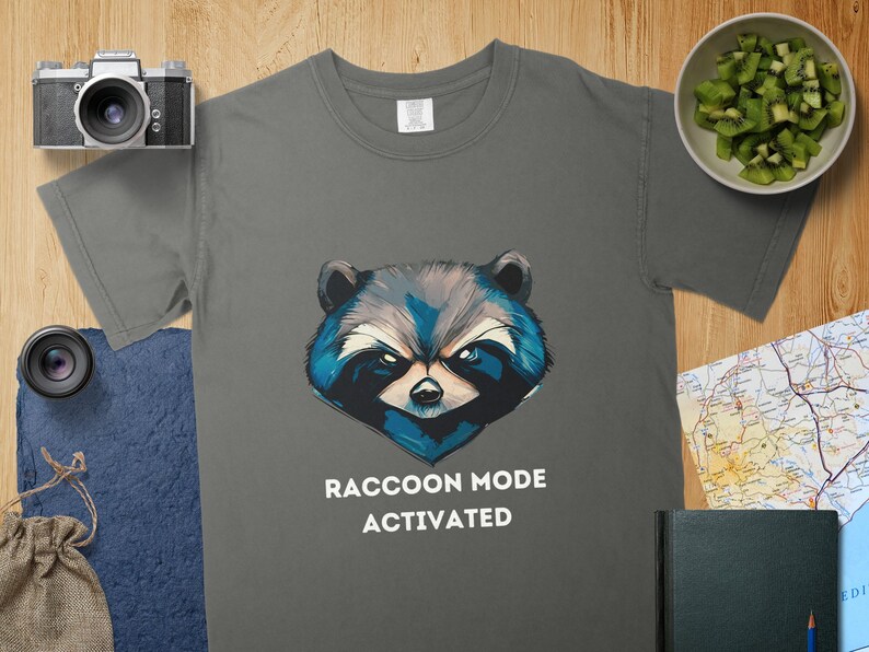 Raccoon T Shirt Comfort Colors Funny Feral Animal Shirt Retro Moon ...