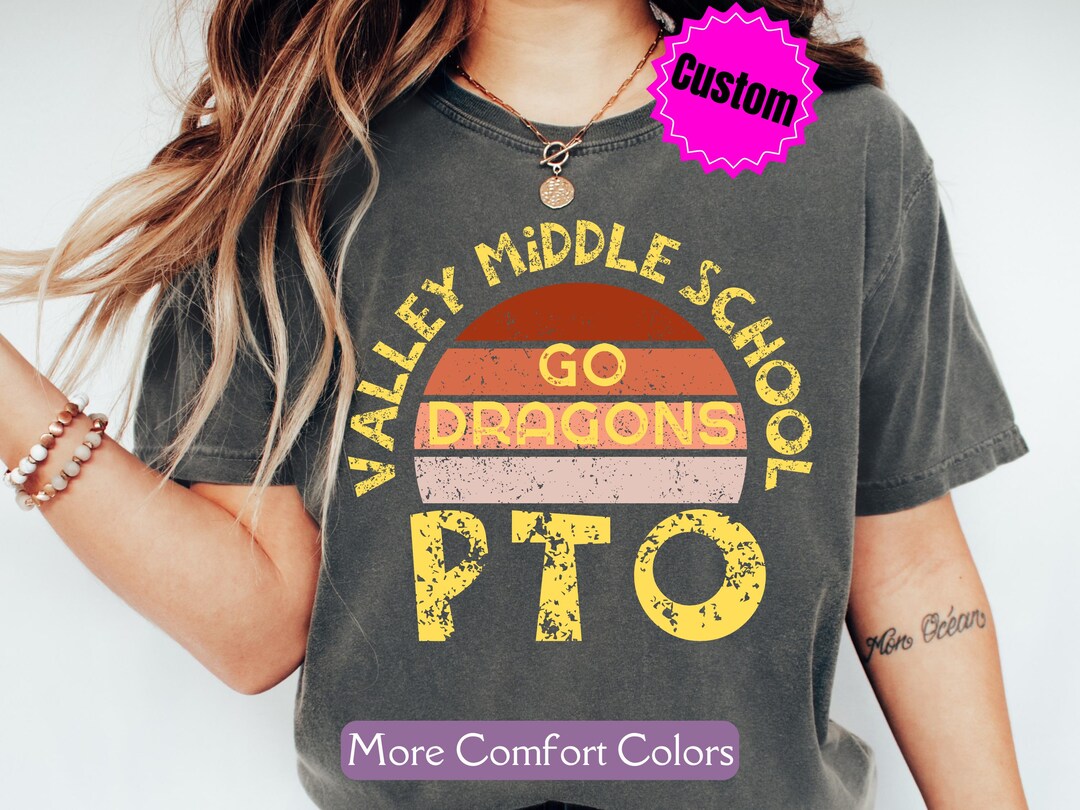Custom PTO Shirt, Comfort Colors® Custom Pto T Shirt, Elementary Pto ...