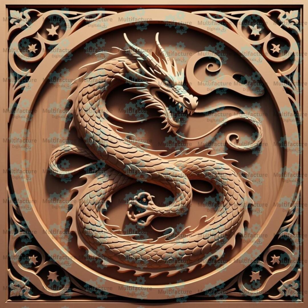 Mythic Dragon Rune Laser Burn PNG, Laser Engrave Png, Lightburn File ...
