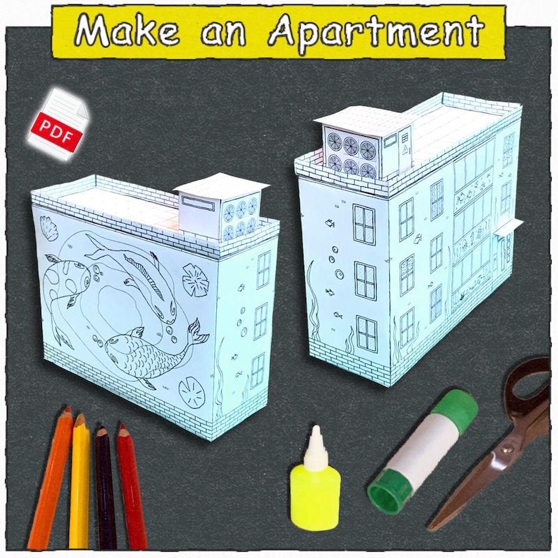 3d Papercraft City Building - Etsy