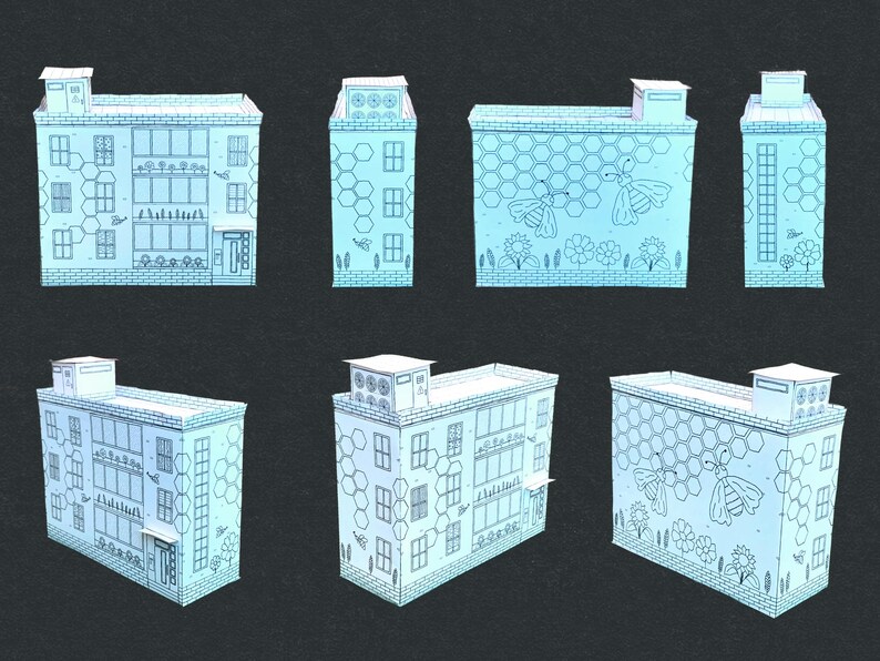 Printable Paper House, Flat, Apartment, Building Arts and Crafts DIY ...