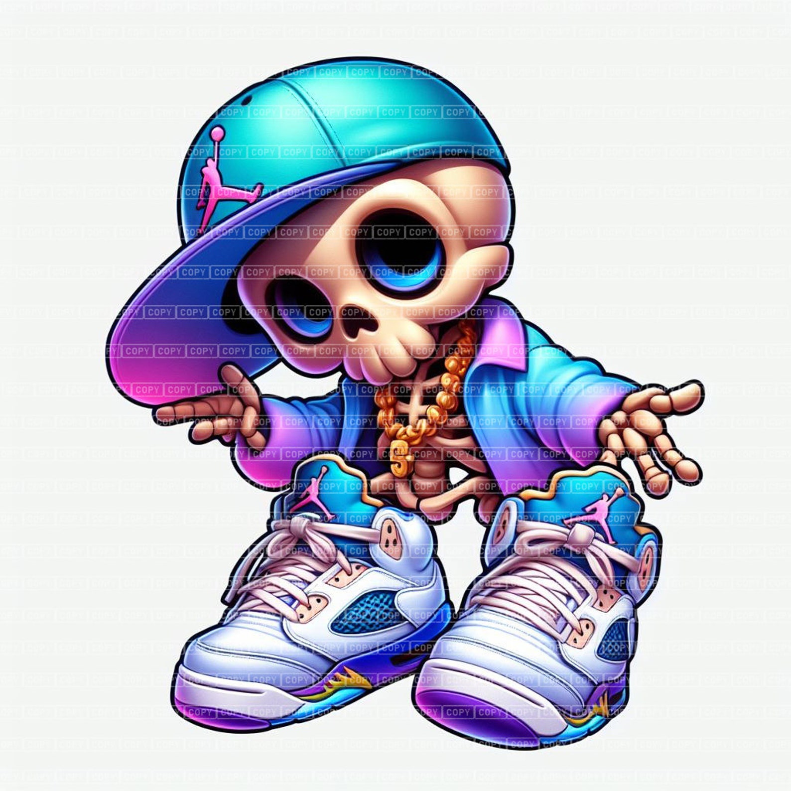 Dia De Muertos Skeleton Urban Trap Designs Sublimation Instant Digital ...
