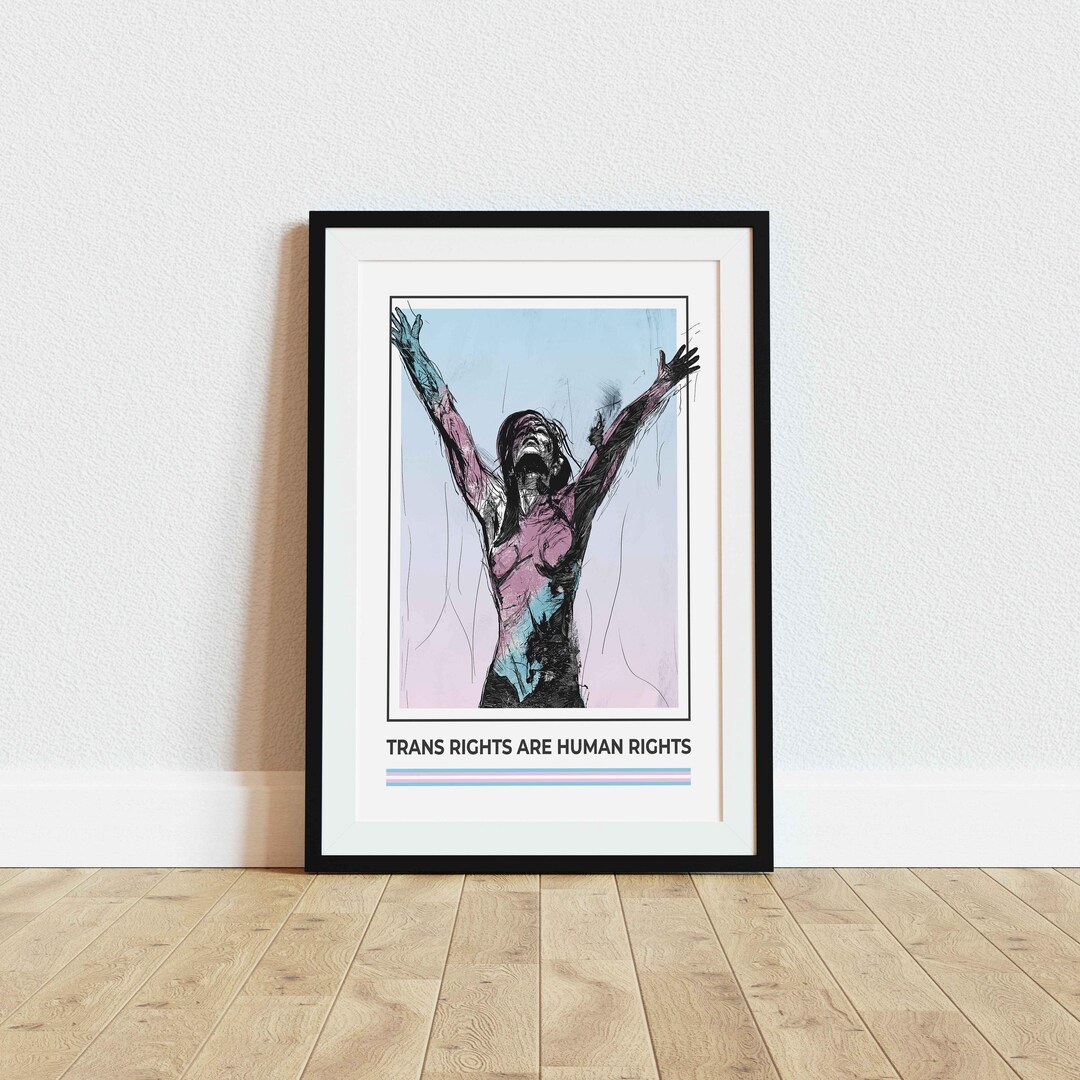 Transgender Illustration Poster - Mtf Art Print: Vibrant LGBTQ+ Wall ...