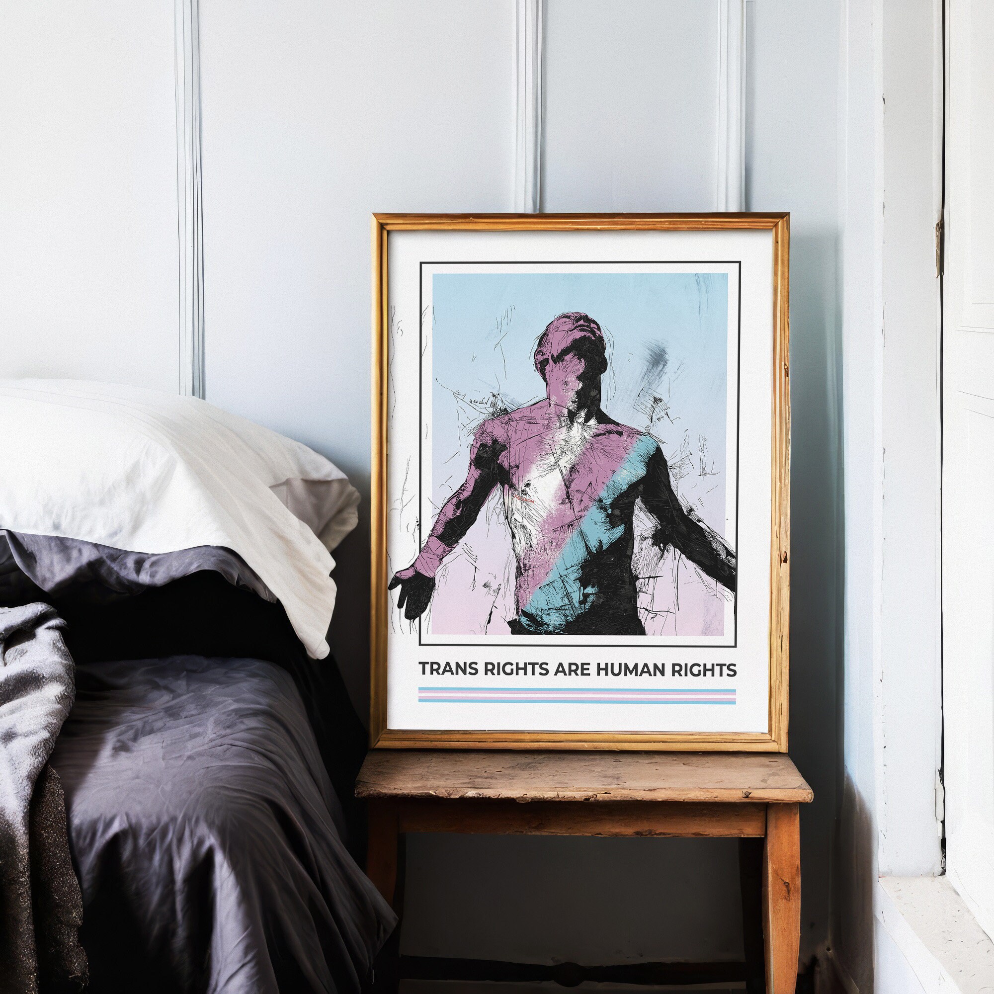 Freedom Transgender Illustration Wall Art LGBTQ Poster Digital Download ...