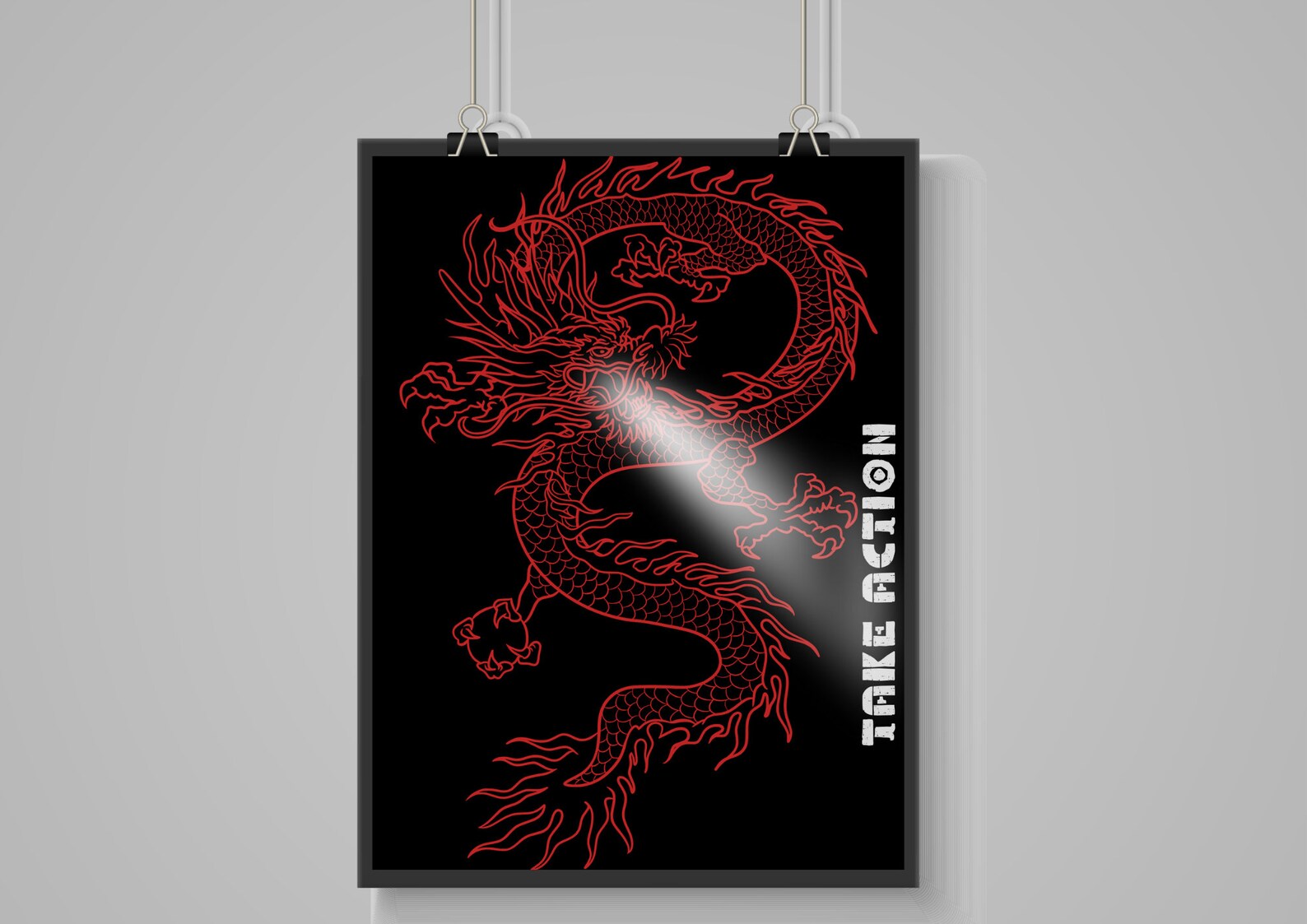 DRAGON POSTER / Take Action - Etsy