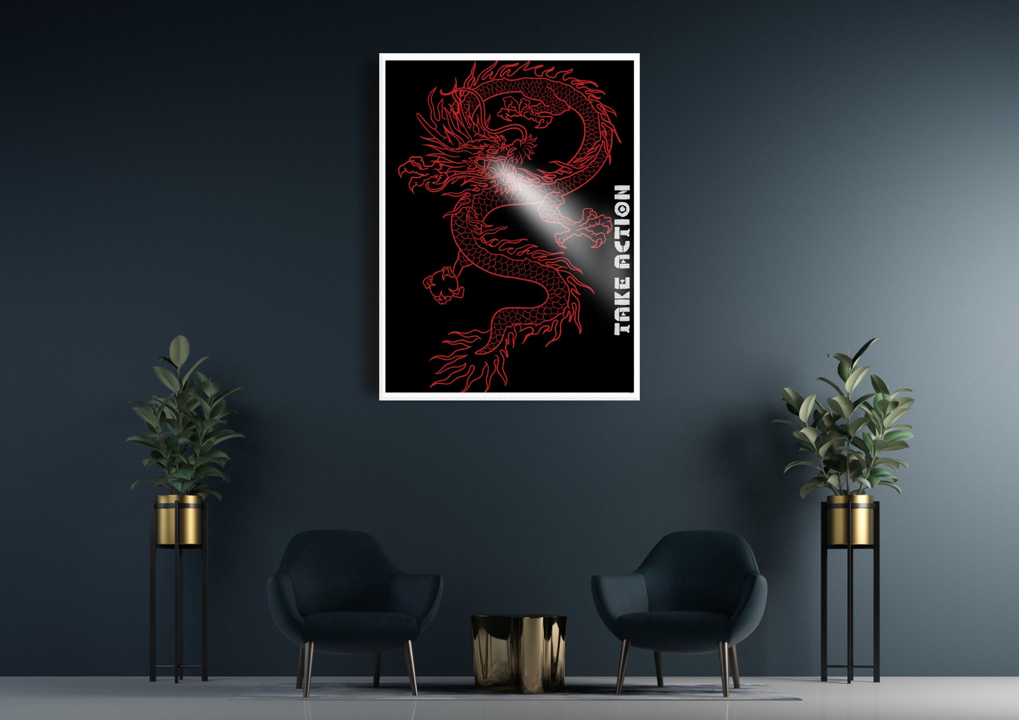 DRAGON POSTER / Take Action - Etsy