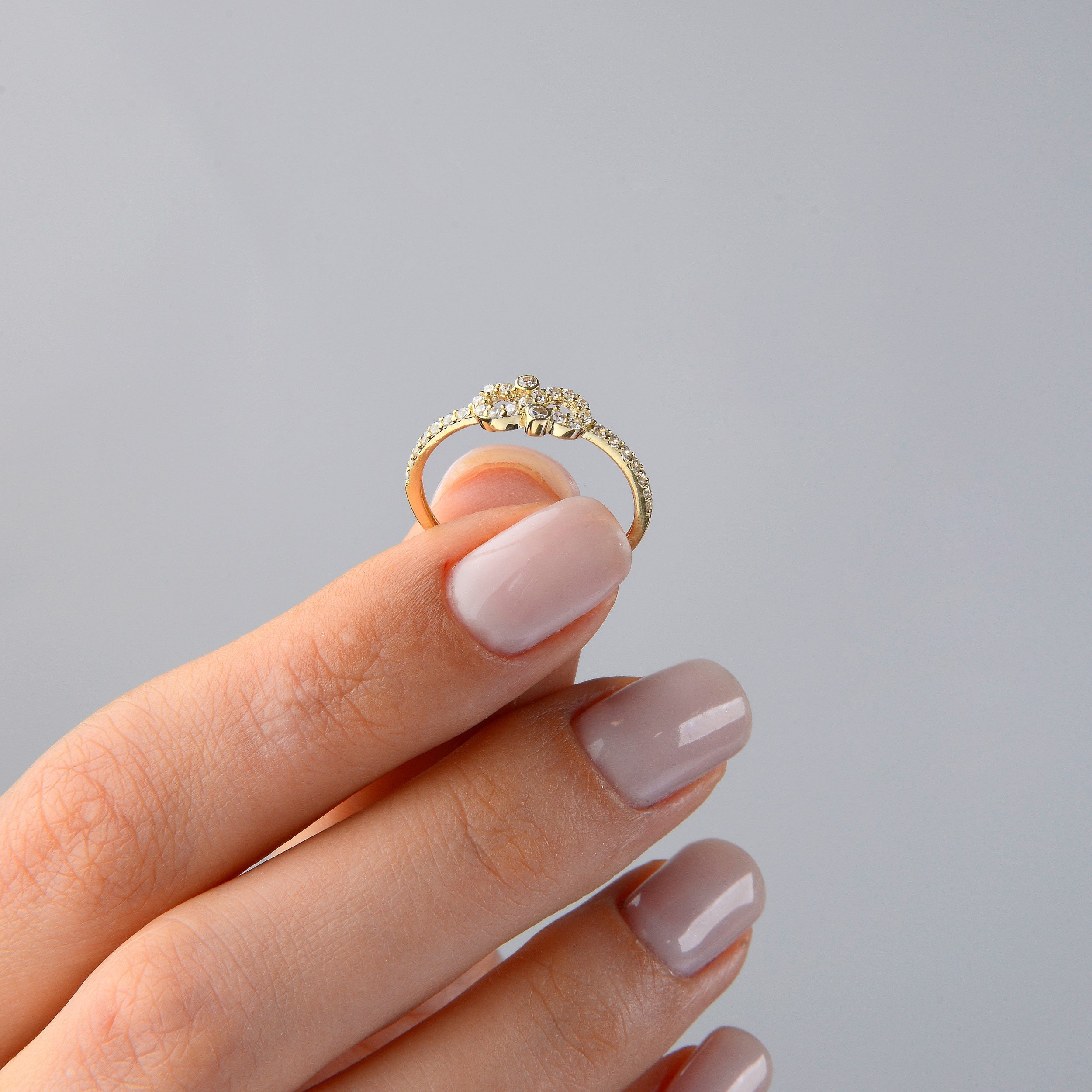 14K Gold Infinity Symbol Ring Solid Gold Infinity Ring Forever Ring ...