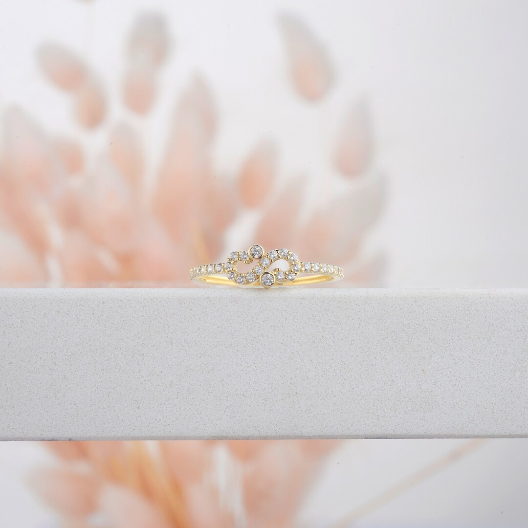 14K Gold Infinity Symbol Ring Solid Gold Infinity Ring Forever Ring ...