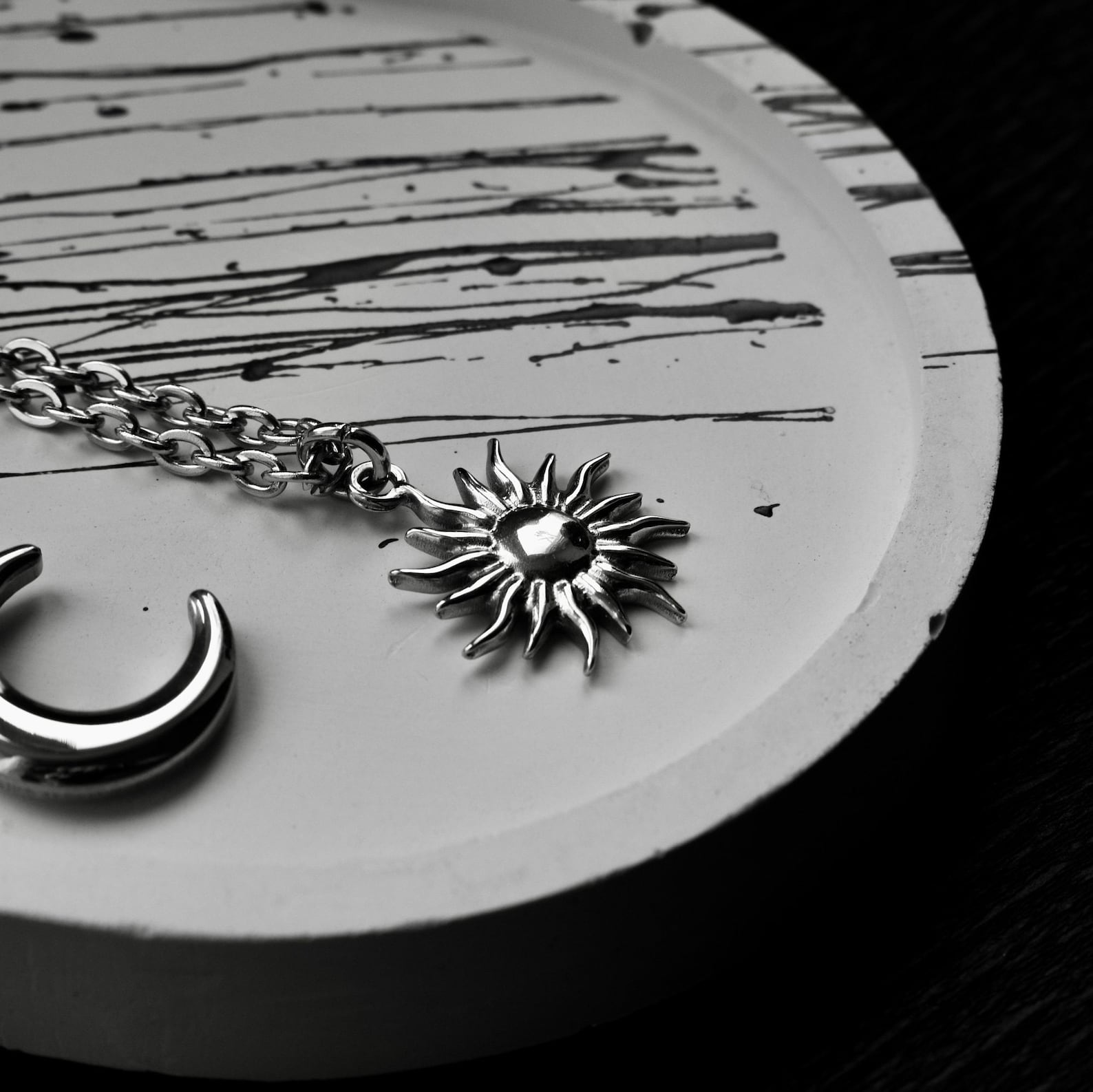 Sun and Moon Couple Necklace Set of 2 Couples Gift His and Her Necklace ...